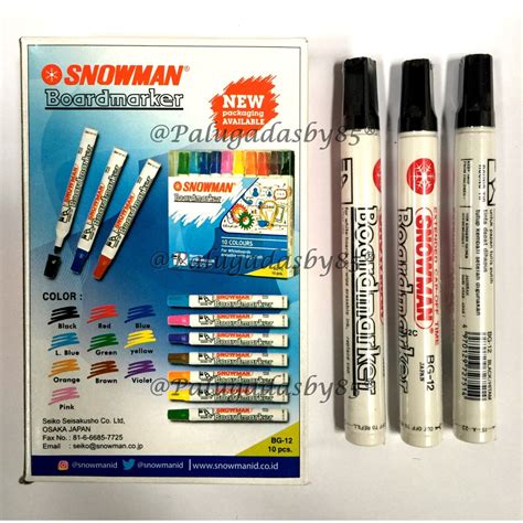 Jual 1 Biji Spidol Whiteboard Snowman Board Marker Bg 12 Spidol Snowman Bg 12 Snowman Bg