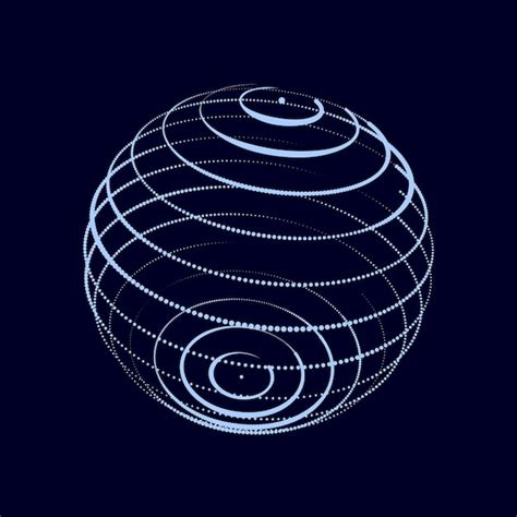 Premium Vector Abstract Sphere From Dots Technological Background