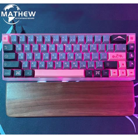 139 Keys Jtk Night Sakura Cherry Profile Pbt Sublimation Keycaps For 61