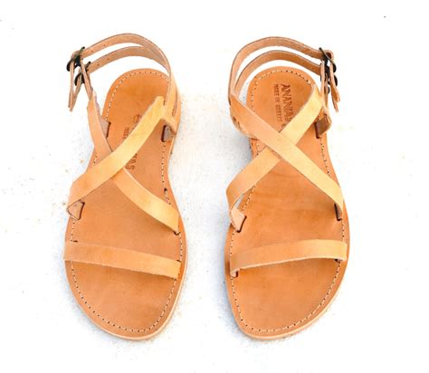 Ananias Greek Sandals Roman Grecian Handmade Leather Sandals Etsy
