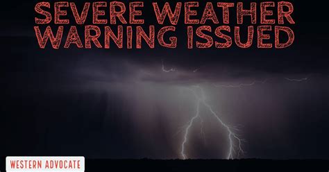 Severe Thunderstorm Warning Issued For Bathurst Western Advocate