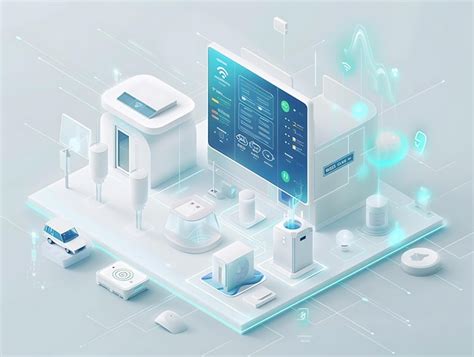 D Microsoft Style Internet Intelligent Home Bearing Diagram Iot Smart