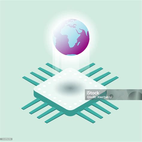 Vektor Menggambar Cpu Dan Bumi Ilustrasi Stok Unduh Gambar Sekarang