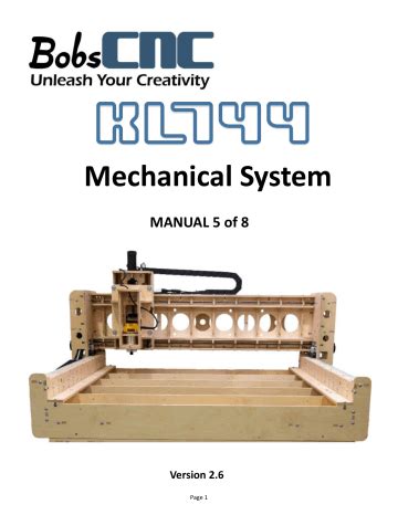 BobsCNC KL Manual Manualzz