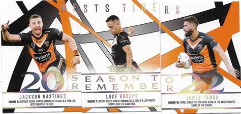2023 Nrl Traders Titanium Season To Remember 3 Card Team Set Wests