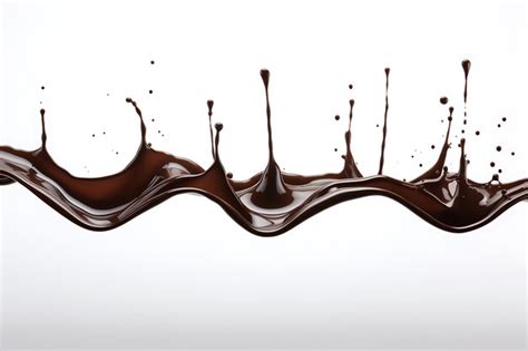 Premium Photo Chocolate Curve Splashes Isolate On White Background D Render