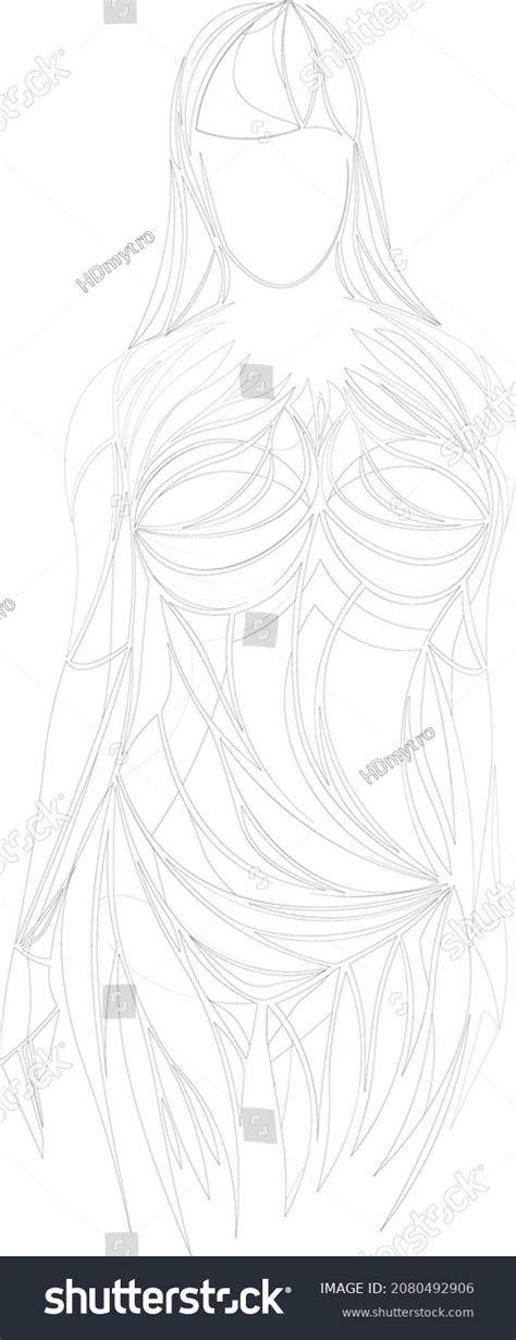 Naked Girl Model Sexy Woman Sketch Stock Vector Royalty Free Shutterstock