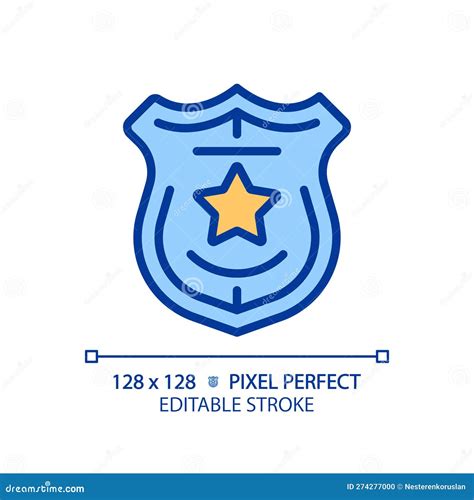 Law Enforcement Pixel Perfect Rgb Color Icon Stock Vector Illustration Of Stroke Legislation