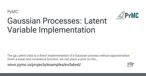 Gaussian Processes Latent Variable Implementation PyMC Example Gallery