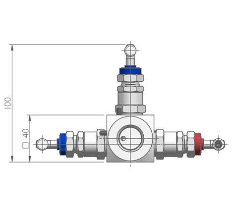 M61 BAR STOCK DUOBLE BLOCK BLEED MANIFOLD FEMALExFEMALE THREADED Ite