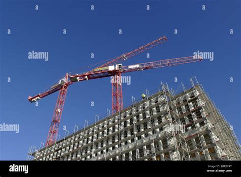 Shell Of A Commercial Building Scaffolding Construction Site