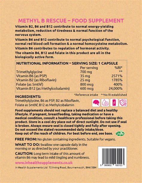 Pack Of Methyl B Hero 60 Capsules In Health Supplements