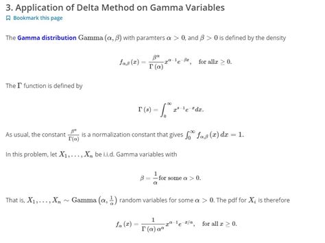 solved the gamma distribution gamma α β with paramters α 0