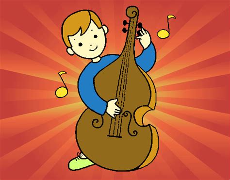 Dibujo de Niño con violonchelo pintado por en Dibujos net el día 10 10