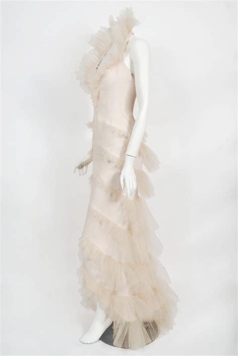 Vintage 1992 Thierry Mugler Couture Stretch Silk And Tulle Bustier