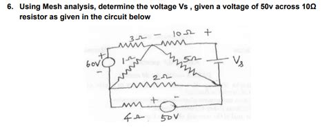 6 Using Mesh Analysis Determine The Voltage StudyX