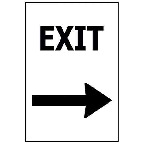 Exit Arrow RIGHT Safety Genius