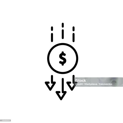 美元匯率減少向量線圖示帶向下箭頭的金錢符號貨幣危機圖示成本較低的圖示企業損失危機減少向量圖向量圖形及更多價格圖片 Istock