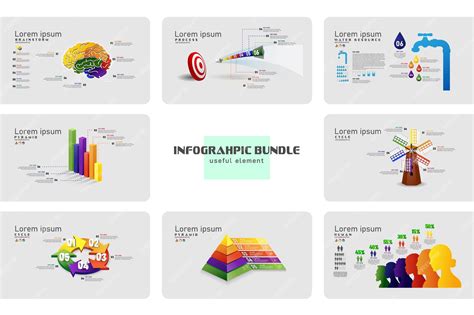 Premium Vector Infographics Bundle Presentation Templates Process