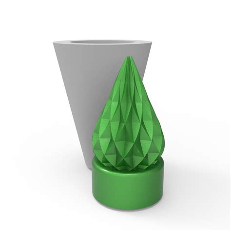 Molde de Silicone Arvore de Natal Geométrica Modelo