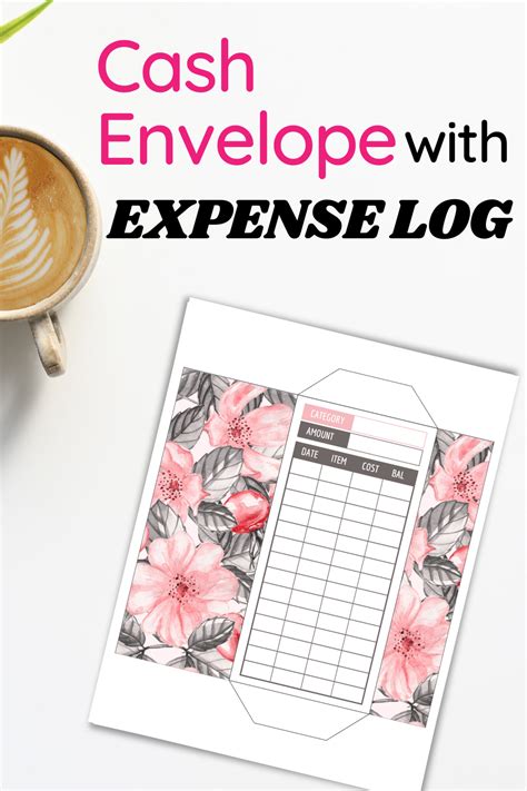 Cash Envelope Template With Expense Log Cash Envelope Insert Printable