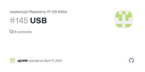 Usb · Issue 145 · Raspberrypiraspberry Pi Os 64bit · Github