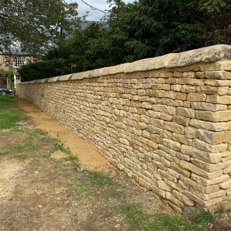 Cotswold Dry Stone Wall Kingham Oxfordshire