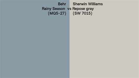 Behr Rainy Season Mq5 27 Vs Sherwin Williams Repose Gray Sw 7015