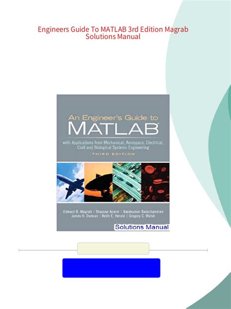 engineers guide to matlab 3rd edition magrab solutions manual