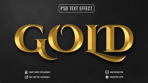 Premium Psd Luxury Font Style Mockup Shining Gold Editable 3d Text
