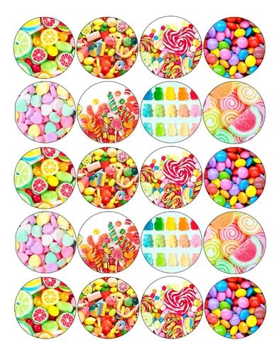 Lamina Comestible Dulces Circulos De Cm Azucar
