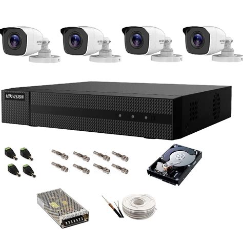 Пълен комплект за наблюдение 4 Mp Hikvision Turbo Hd с 4 камери Bullet