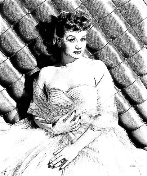 Lucille Ball 007 Drawing By Dean Wittle