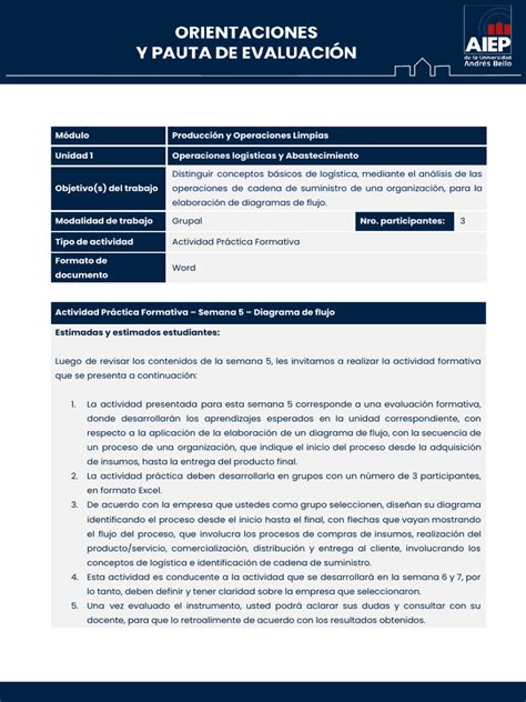 Descarga Las Orientaciones Y Pautas De Evaluación Aquí Pdf
