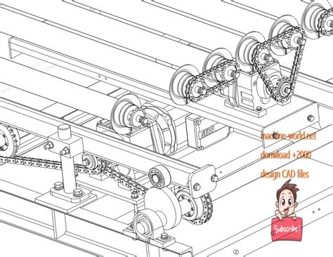 Industrial 3d Model Lift Transfer Conveyor Machine World