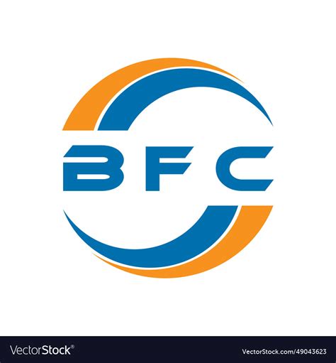 Bfc Letter Logo Design On A White Background Vector Image