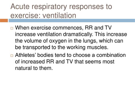 Ppt Chapter 4 Acute Responses To Exercise Powerpoint Presentation Free Download Id1410545