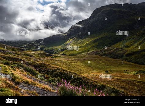 The Glencoe Valley Scottish Highlands Stock Photo Alamy
