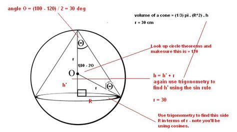 solved a right circular cone is inscribed in a sphere of
