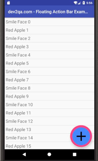 React Native Action Button Scrolling Hide Show Bottom Up Animation
