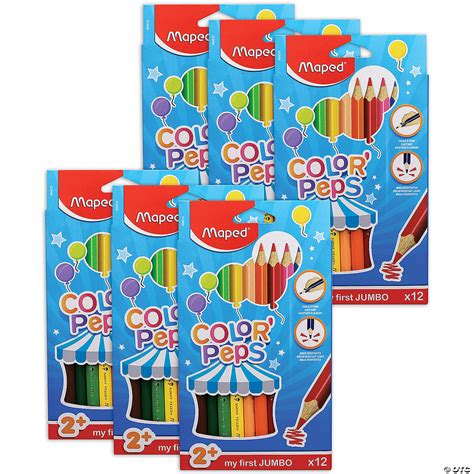 Maped Colorpeps My First Jumbo Triangular Colored Pencils 12 Per Pack