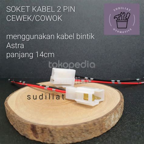 Promo Soket Socket Sambung Kabel 2 Pin Besar Kabel Bintik Cewek