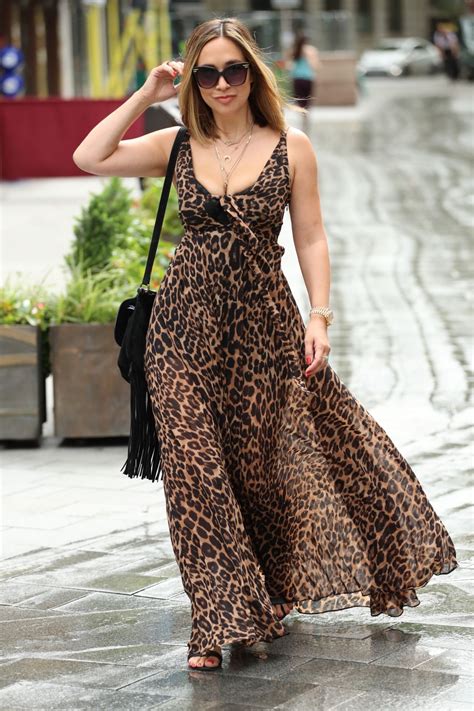 Myleene Klass In A Plunging Leopard Print Maxi Dress Smooth Fm In