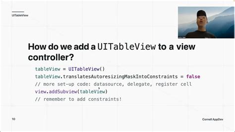 Intro To Ios Development Lecture 4 Uitableviews Youtube
