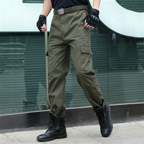 夏季工装裤子男干活穿的工作服男裤子休闲裤男士男款薄款宽松直筒 虎窝淘