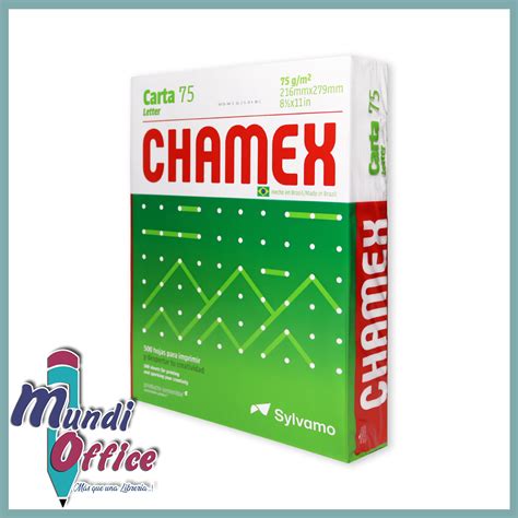 Papel Bond Carta Paquete Chamex 500 Piezas Mundi Office