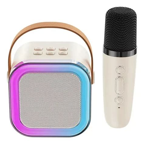 Caixa De Som Rgb Karaokê Bluetooth Microfone K12 Parcelamento sem