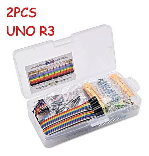 2pcs Kit Arduino Iniciante Uno R3 Starter Várias Peças Parcelamento