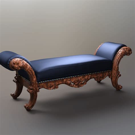 Luxury Bench 3d Render Digital Art By Aq3d