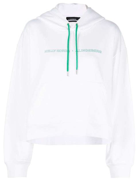 Buy J Lindeberg X Nelly Korda Logo Print Hoodie White At 29 Off